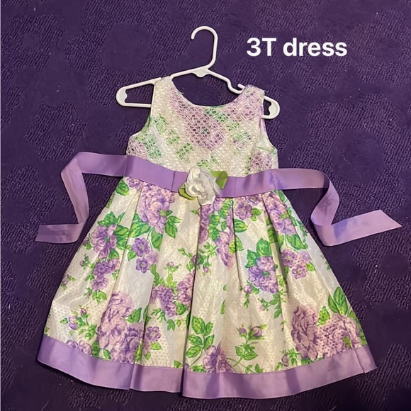 Dresses | 3t Purple Floral Dress | Poshmark